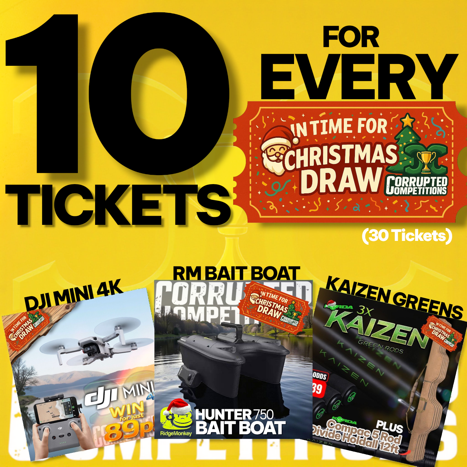 10 Tickets for EVERY ‘ITFC Draw’ (30 Tickets) – Competitions